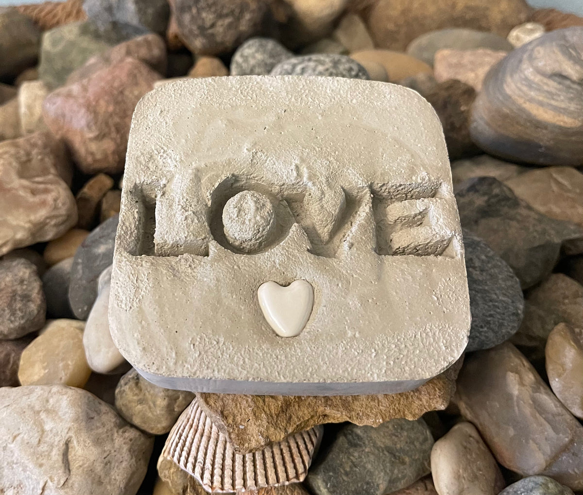 Garden Stone Marker LOVE – From Bits & Pieces