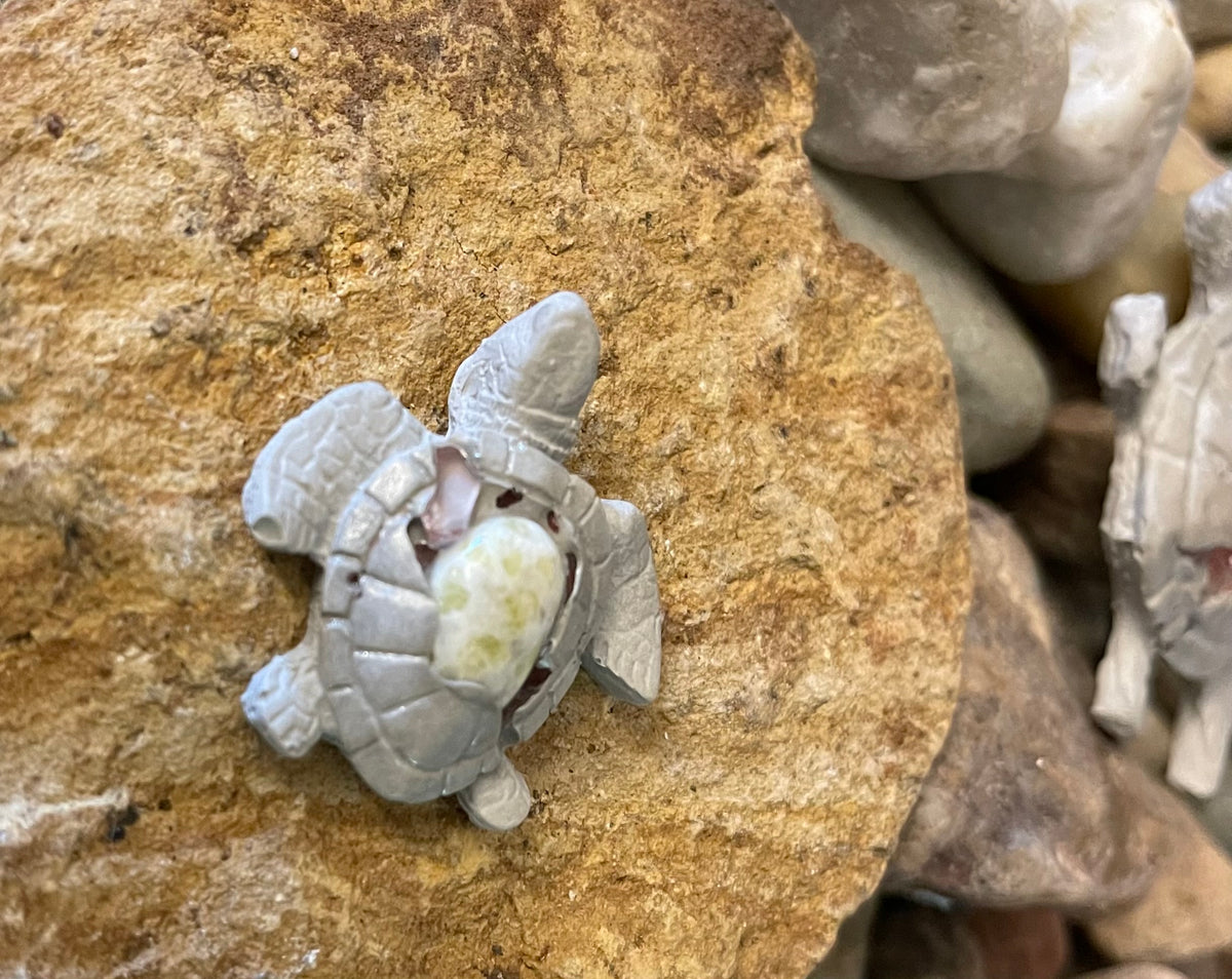 Concrete Sea Turtle 1.5” Light Greens – From Bits & Pieces