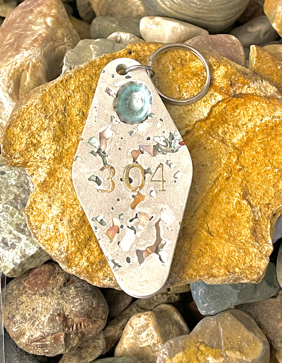 Concrete 304 Motel Keychain Area Code 304 – From Bits & Pieces