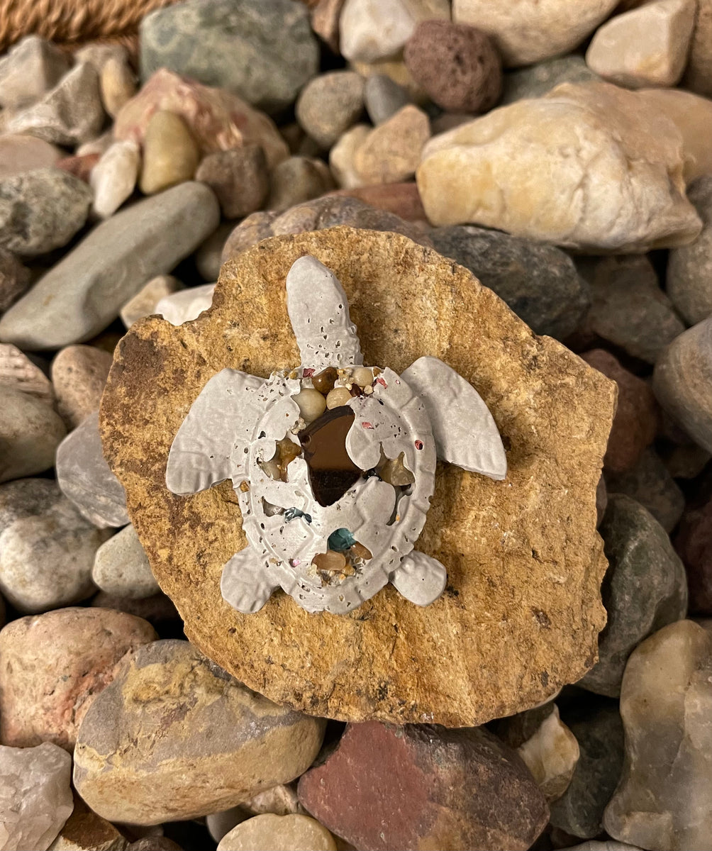 Concrete Sea Turtle 3” Amber – From Bits & Pieces